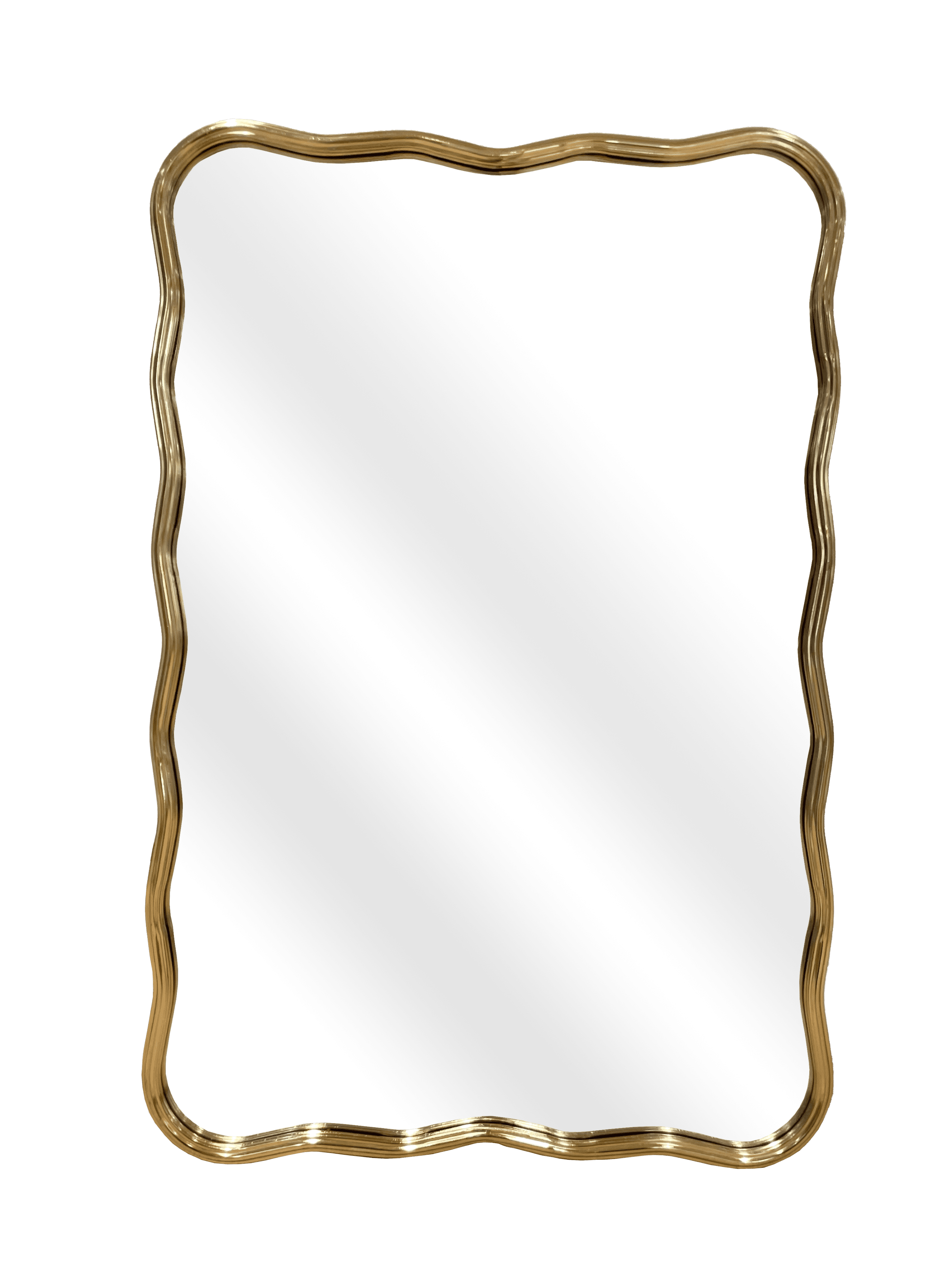 24" x 36" Wavy Electroplated Gold Metal Frame Wall Mirror - Walmart.com