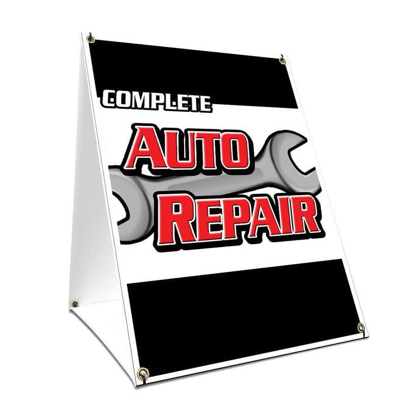 24 x 36 in. A-Frame Sidewalk Complete Auto Repair Sign with Graphics On ...