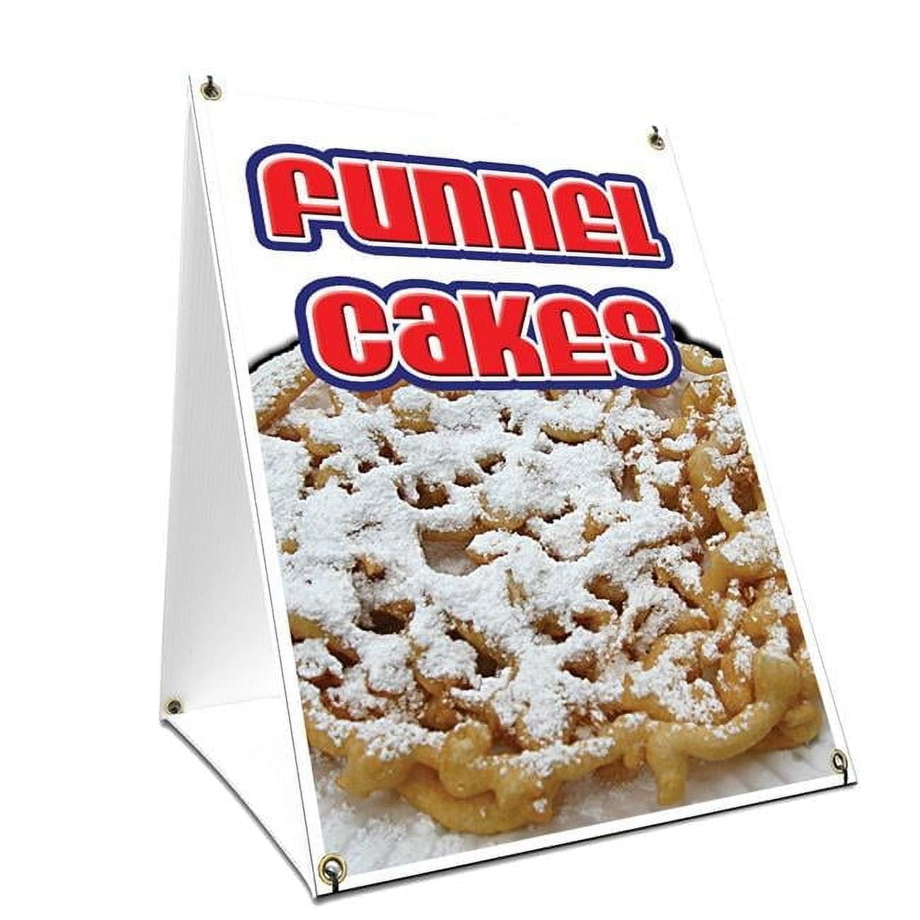 24 x 36 in. A-Frame Sidewalk Funnel Cakes Sign with Graphics On Each ...