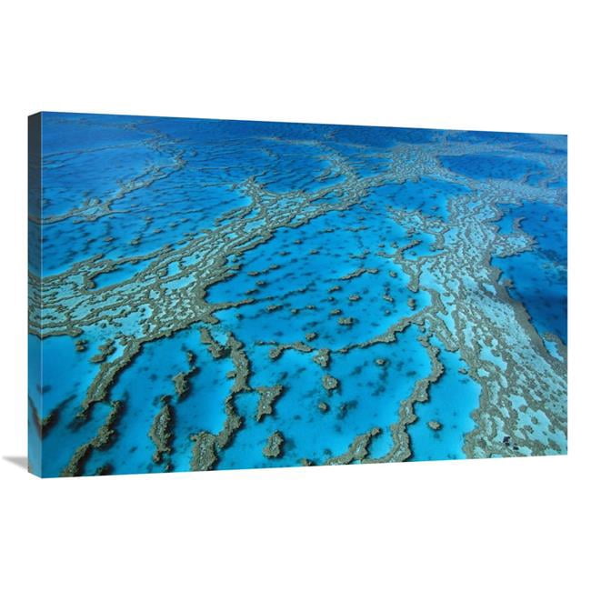 24 x 36 in. Aerial View of Coral Formations in Hardy Reef, Great ...