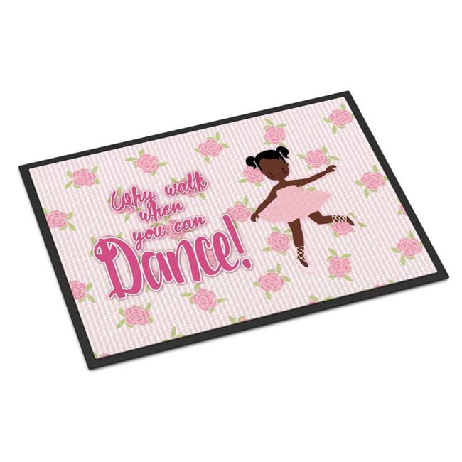 24 x 36 in. Ballet African American Pigtails Indoor or Outdoor Mat ...