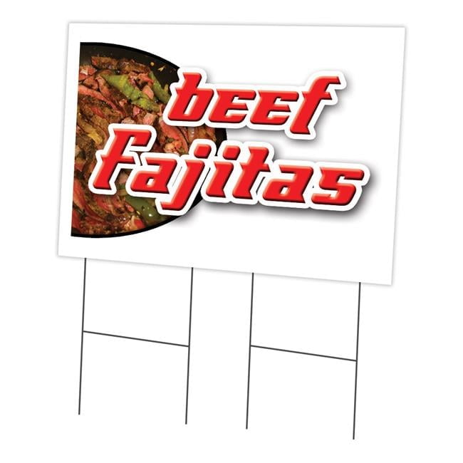 24 x 36 in. Beef Fajitas Yard Sign & Stake - Walmart.com
