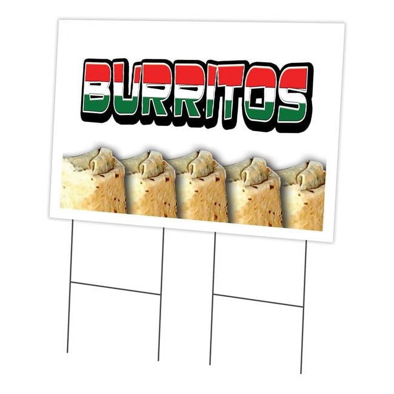 24 x 36 in. Burritos Yard Sign & Stake - Walmart.com