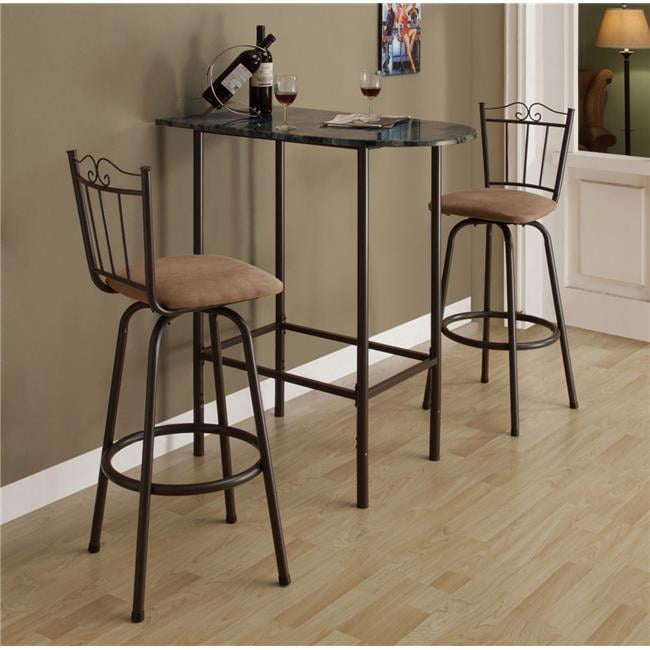 24 x 36 in. Cappuccino Marble & Metal Home Bar - Walmart.com