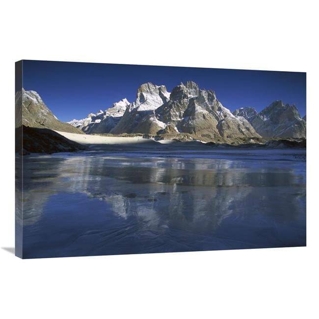 24 x 36 in. Cathedral Peaks At Dawn Reflected in Baltoro Glacier ...