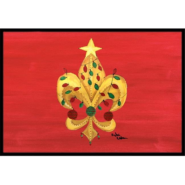 24 x 36 in. Christmas Fleur De Lis Tree With Lights Indoor Or Outdoor ...