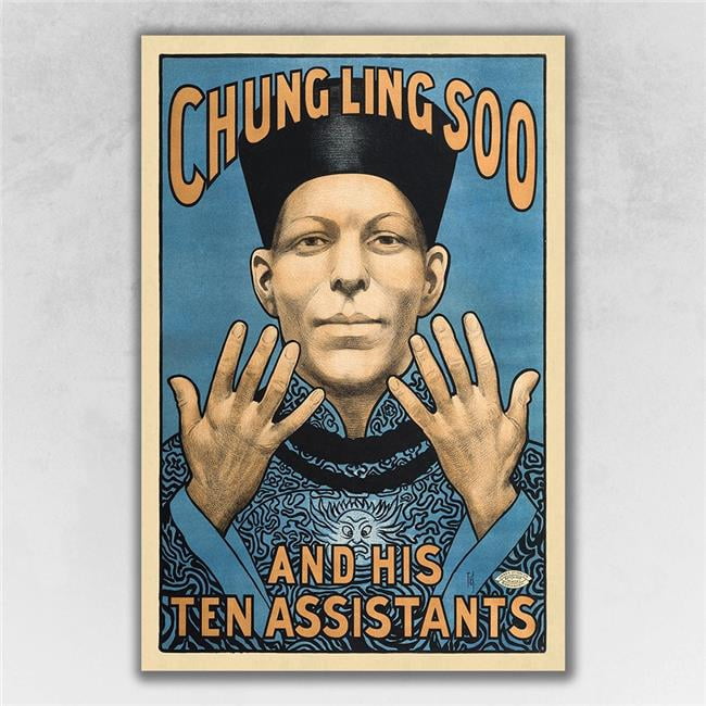 24 x 36 in. Chung Ling Soo Vintage Magic Poster Multi Color Wall Art ...