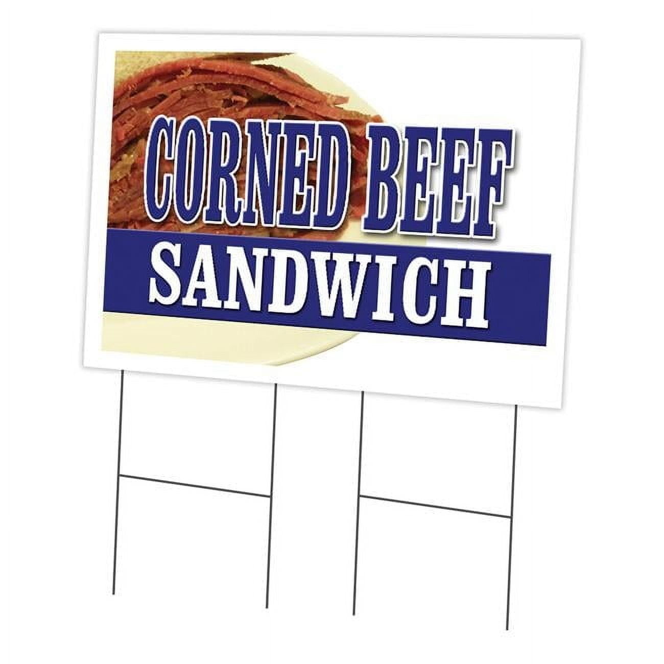 24 x 36 in. Corned Beef Sandwich Yard Sign & Stake - Walmart.com