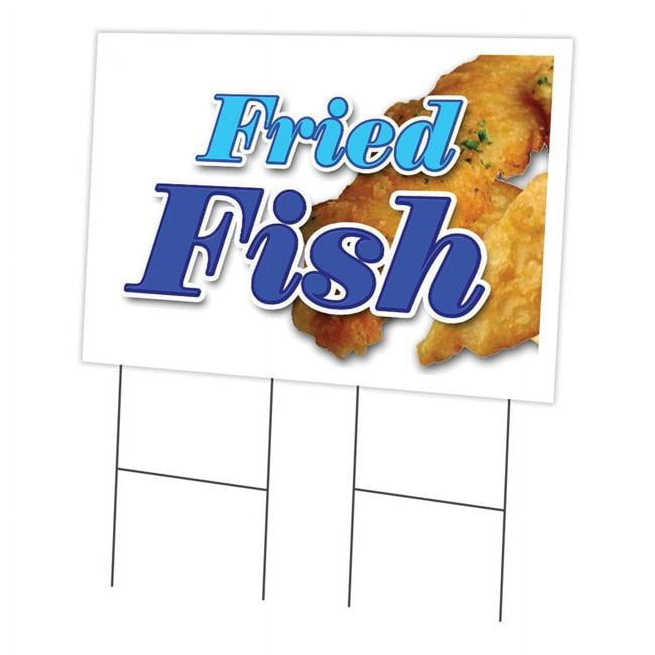 24 x 36 in. Fried Fish Yard Sign & Stake - Walmart.com