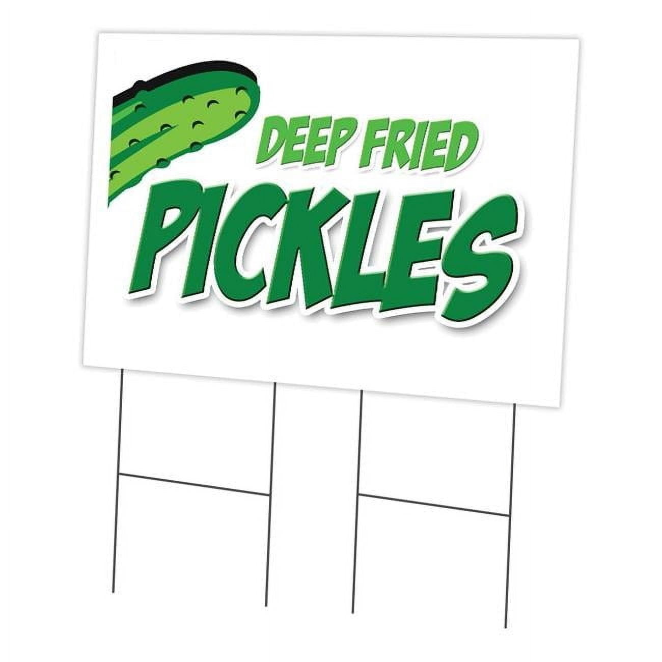 24 x 36 in. Fried Pickles Yard Sign & Stake - Walmart.com