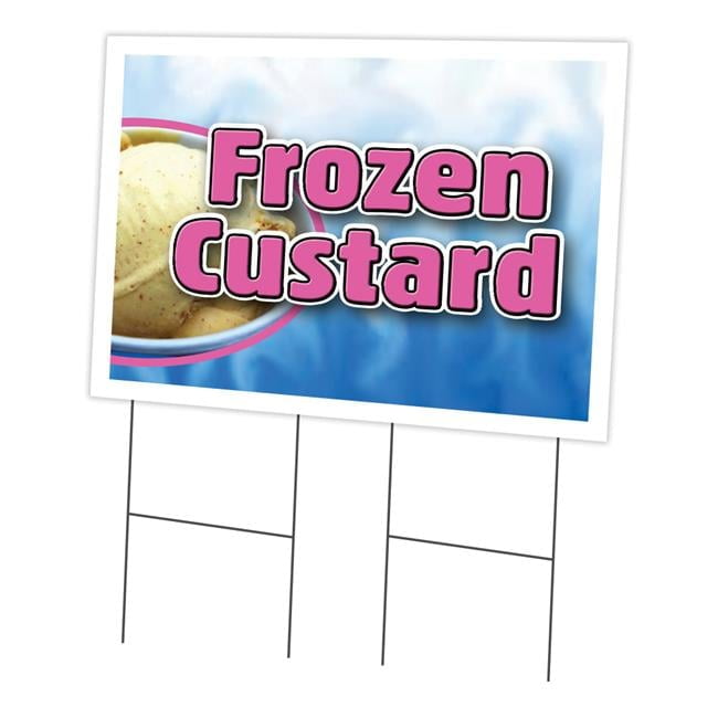 24 x 36 in. Frozen Custard Yard Sign & Stake - Walmart.com