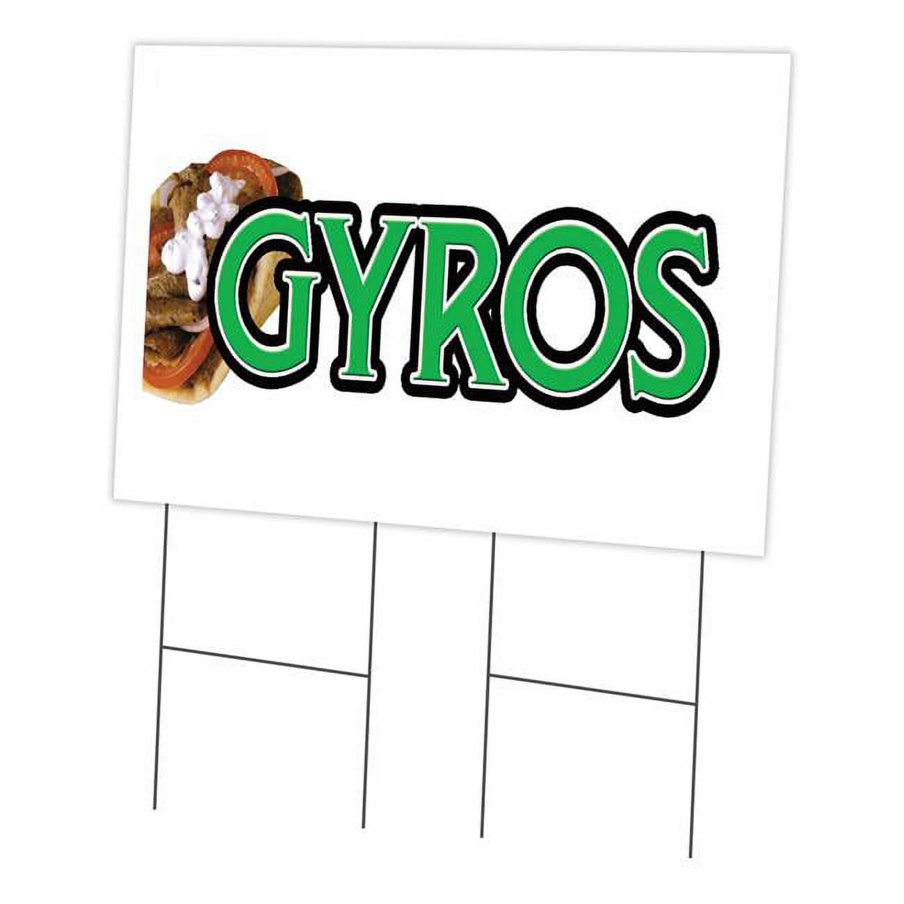 24 x 36 in. Gyros Yard Sign & Stake - Walmart.com