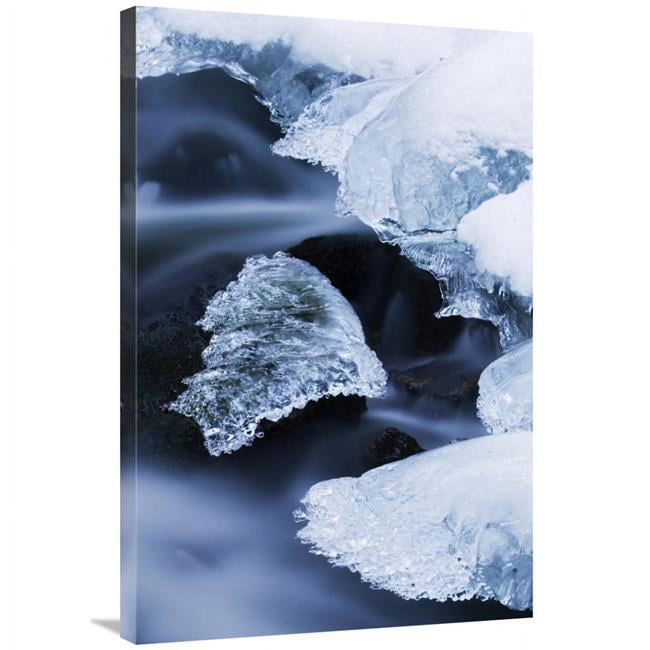 24 x 36 in. Ice Patches in Stream, Bavarian Forest, Germany Art Print ...