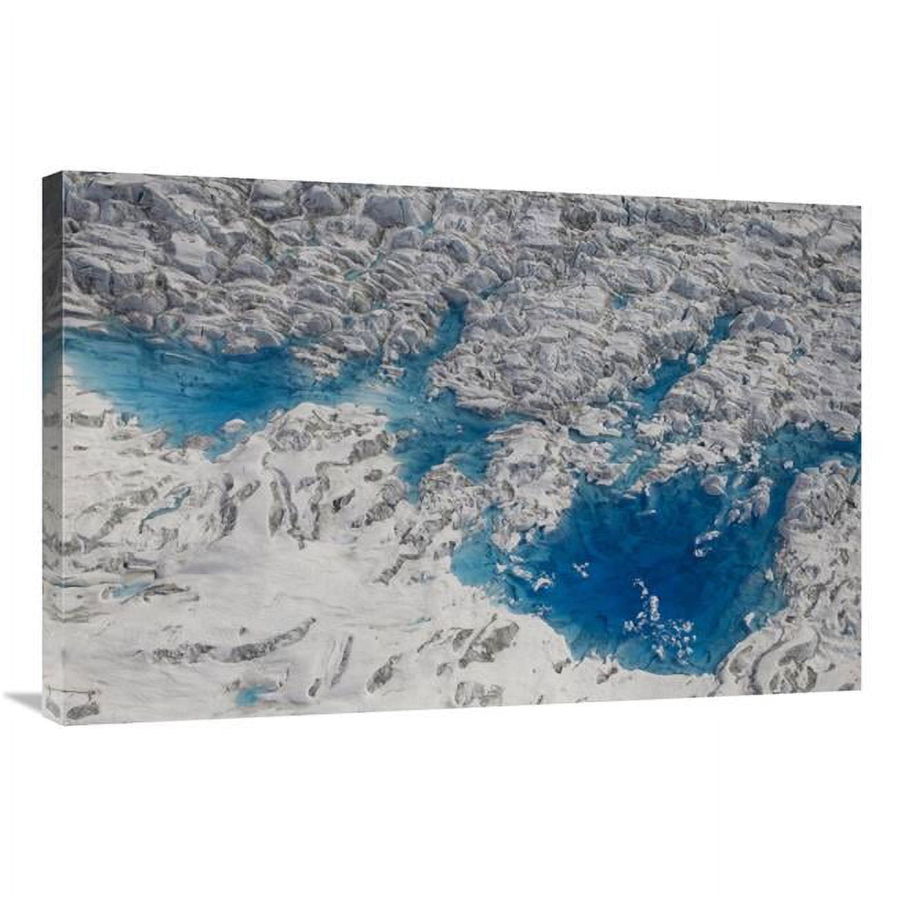 24 x 36 in. Meltwater Lakes on Hubbard Glacier, Wrangell-St. Elias ...