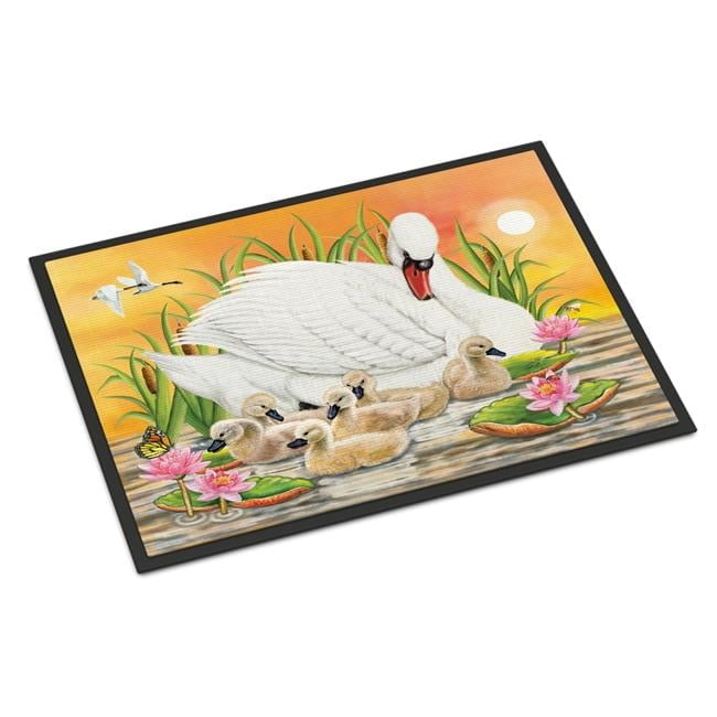 24 x 36 in. Mother Swan At Sunset Indoor or Outdoor Mat - Walmart.com