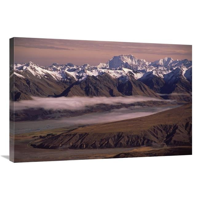 24 x 36 in. Mount Cook, Godley & Mccauley Valleys From Two Thumbs Range ...