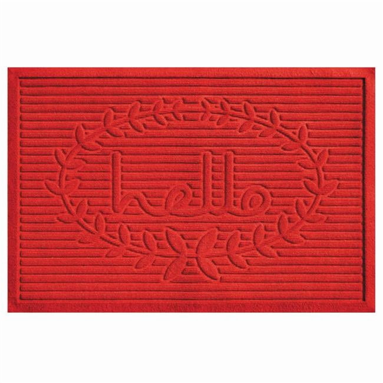 24 x 36 in. Poly Hello Indoor Outdoor Doormat - Red - Walmart.com