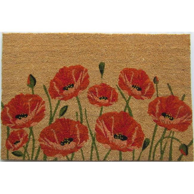 24 x 36 in. Poppy Flower Door Mat - Walmart.com