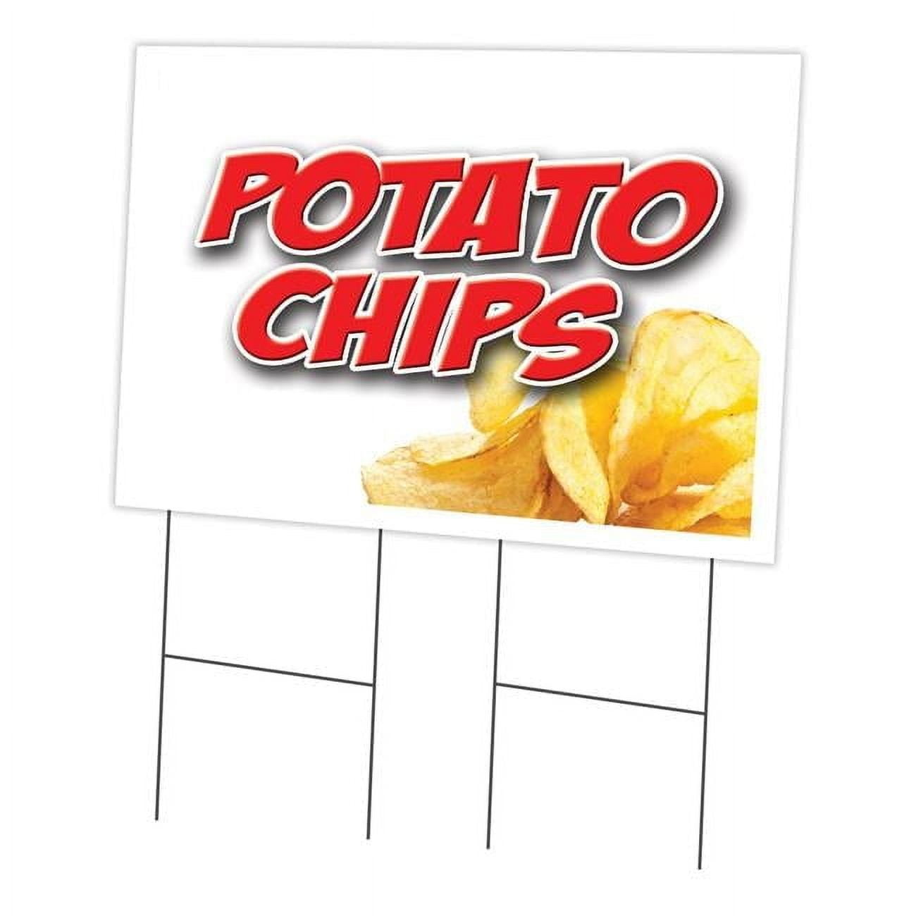 24 x 36 in. Potato Chip Yard Sign & Stake - Walmart.com