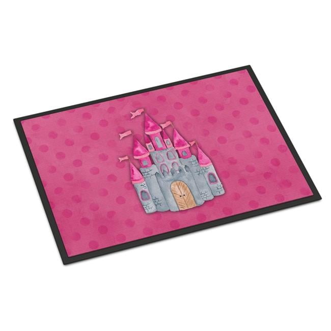 24 x 36 in. Princess Castle Watercolor Indoor or Outdoor Mat - Walmart.com