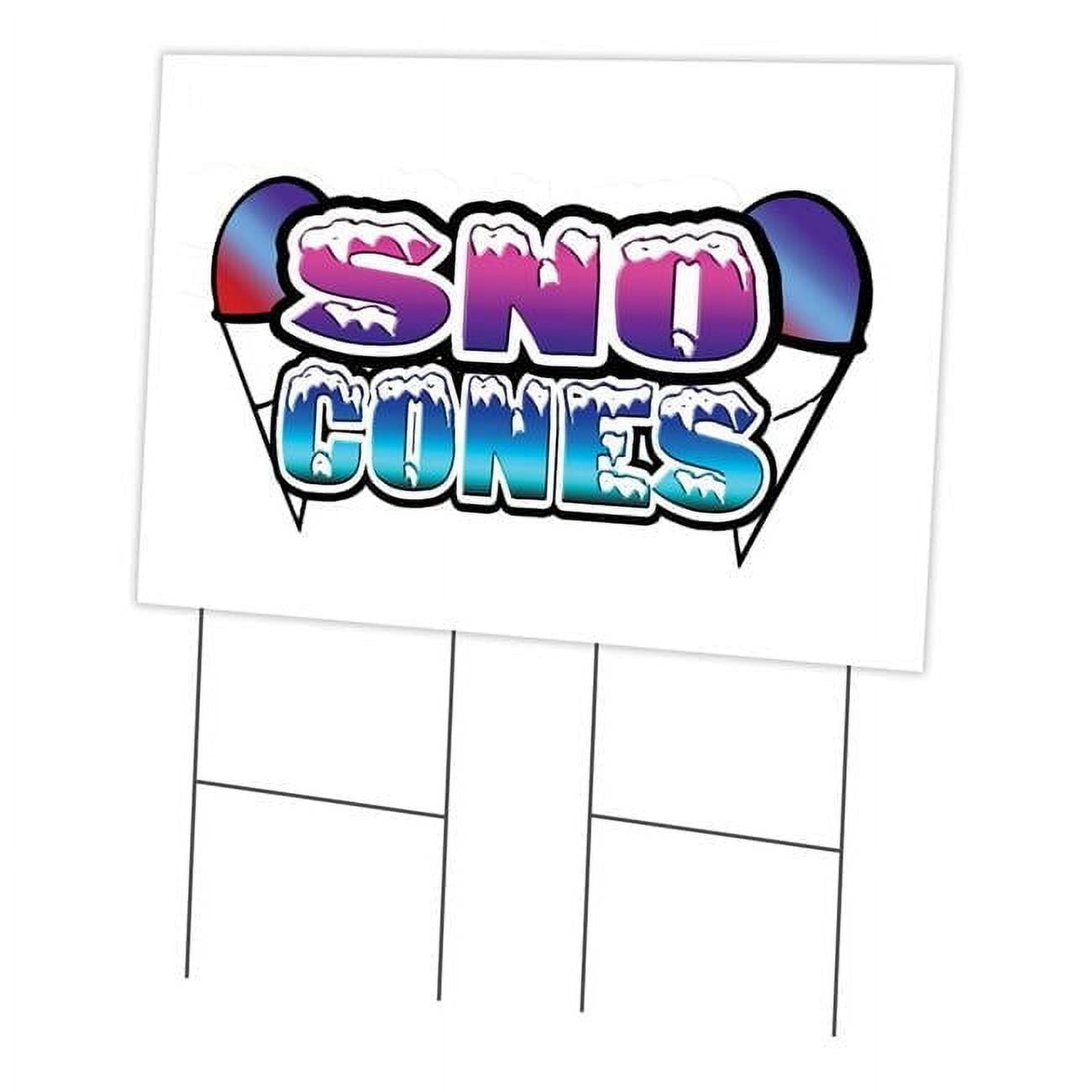 24 x 36 in. Sno Cones Yard Sign & Stake - Walmart.com