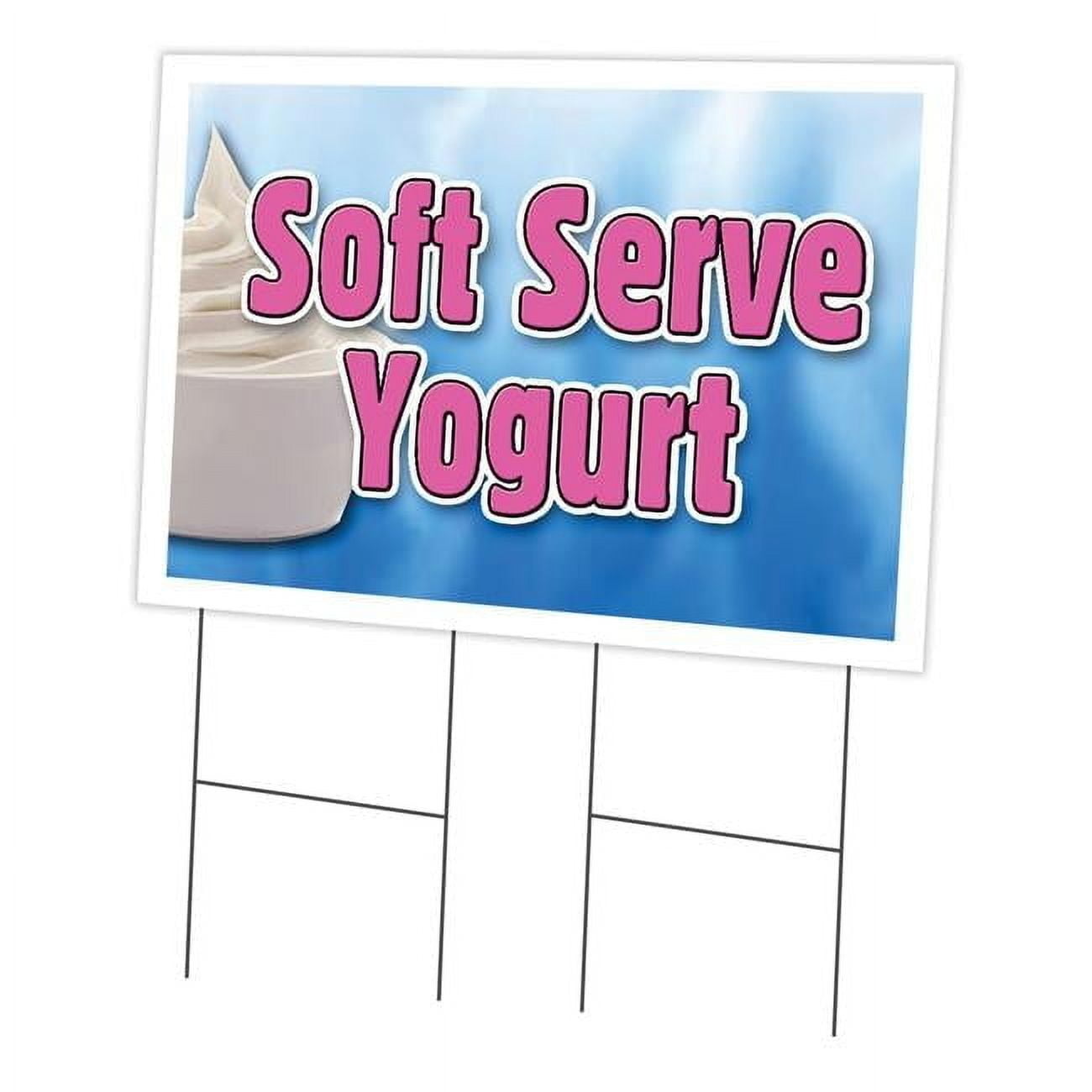 24 x 36 in. Soft Serve Yogurt Yard Sign & Stake - Walmart.com