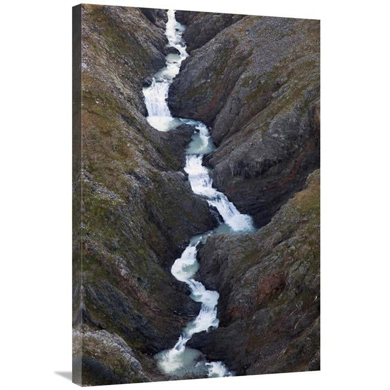 24 x 36 in. Split Creek Cascading Down Brabazon Range Above the Alsek ...