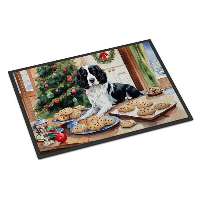 24 x 36 in. Unisex English Springer Spaniel Christmas Cookies Doormat ...