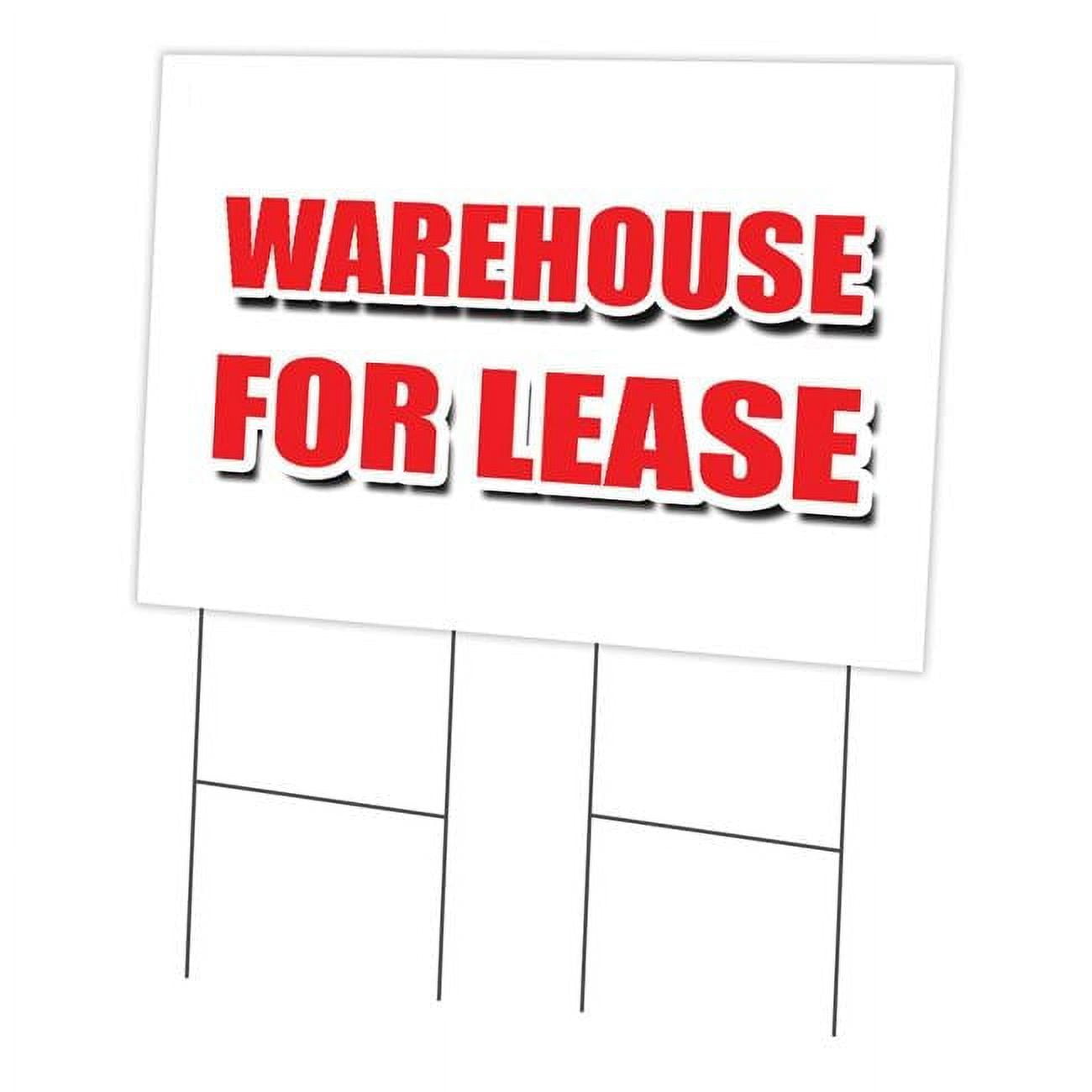 24 x 36 in. Warehouse for Lease Yard Sign & Stake - Walmart.com