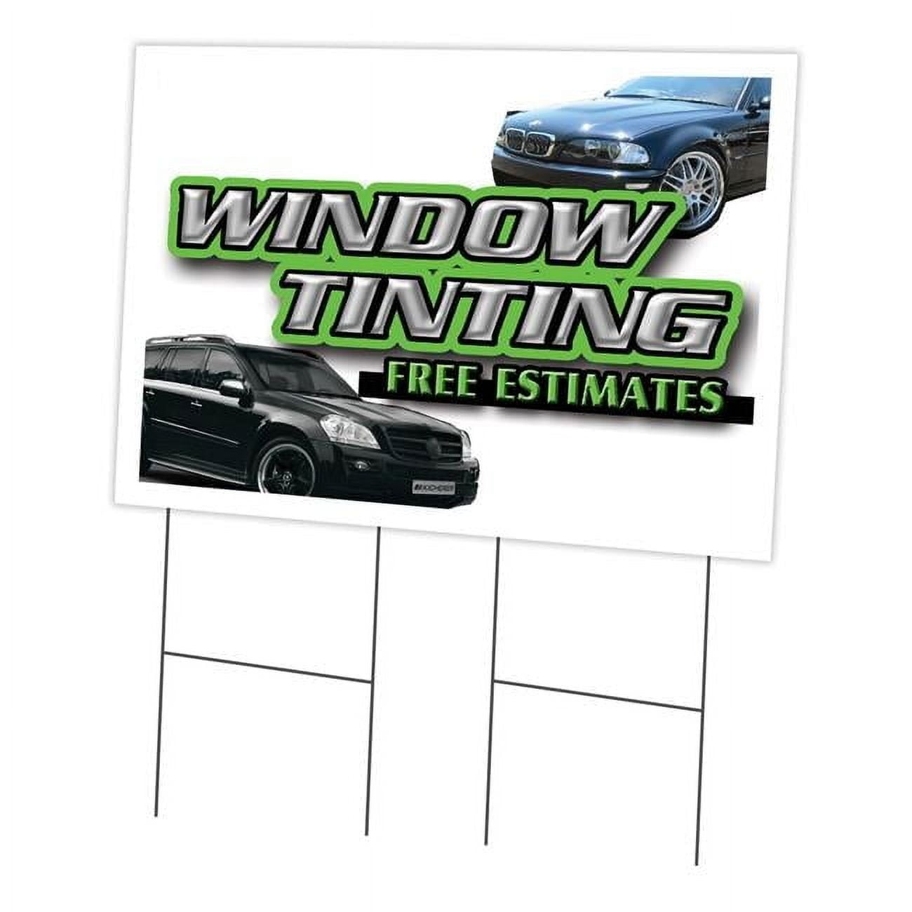 24 x 36 in. Window Tinting Free Es Yard Sign & Stake - Walmart.com