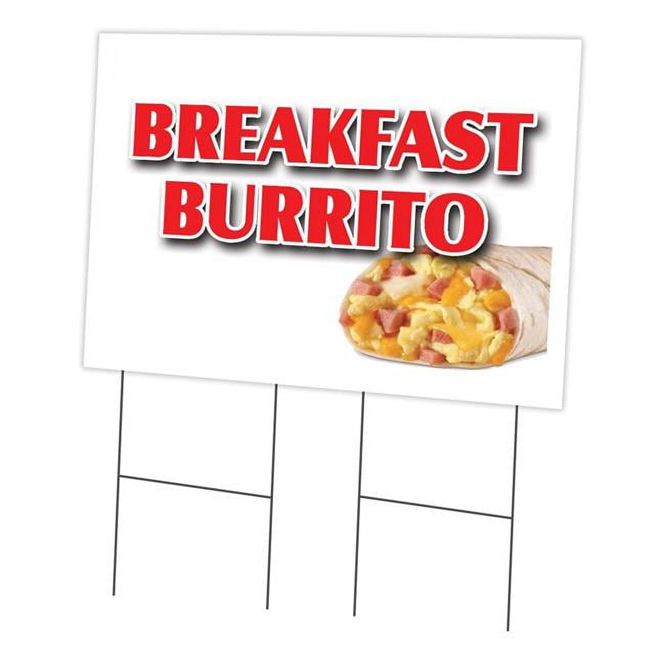 24 x 36 in. Yard Sign & Stake - Breakfast Burrito - Walmart.com