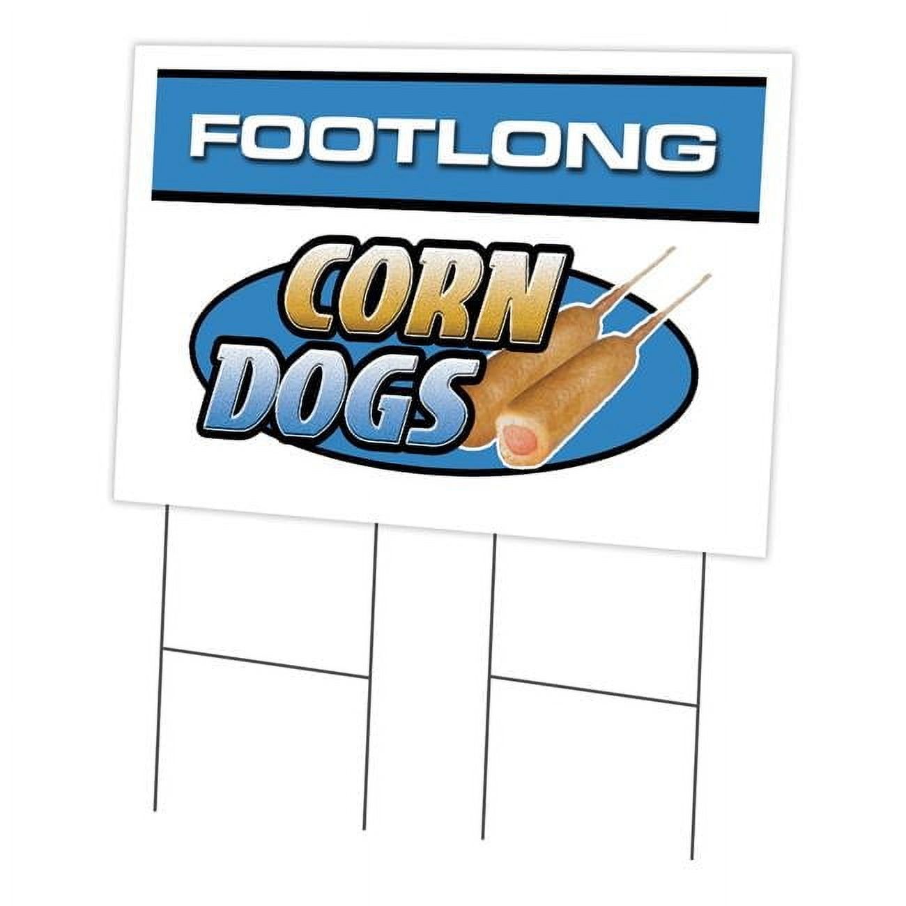 24 x 36 in. Yard Sign & Stake - Footlong Corn Dogs - Walmart.com