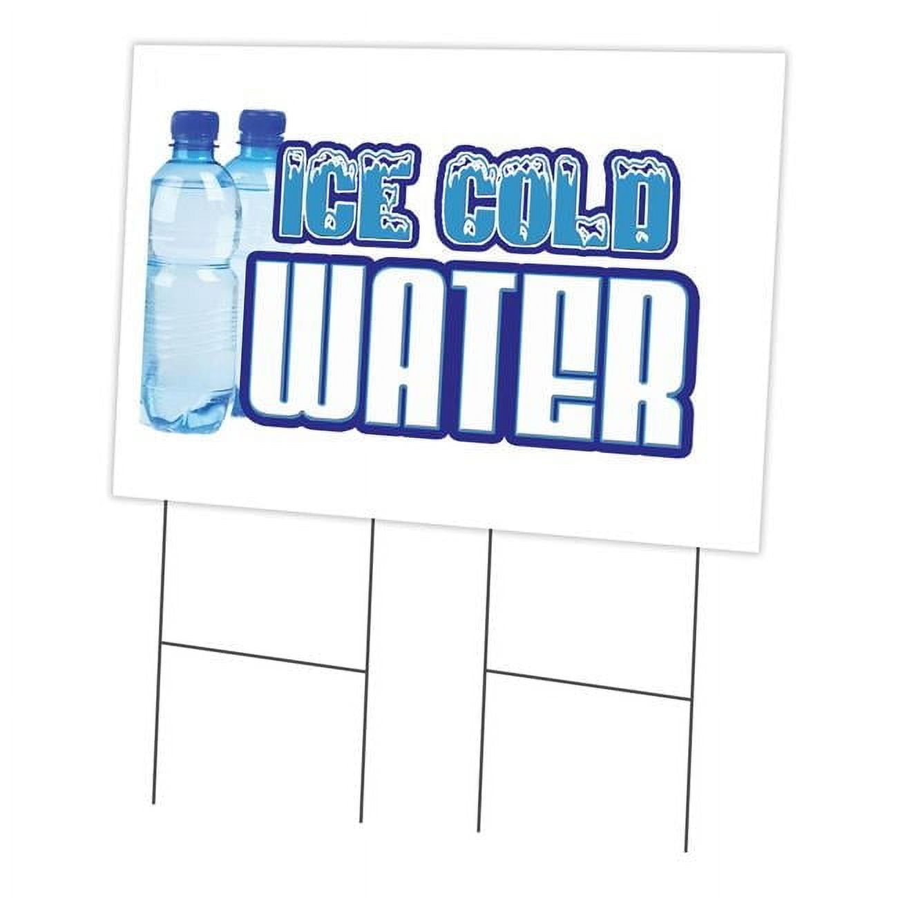 24 x 36 in. Yard Sign & Stake - Ice Cold Water - Walmart.com