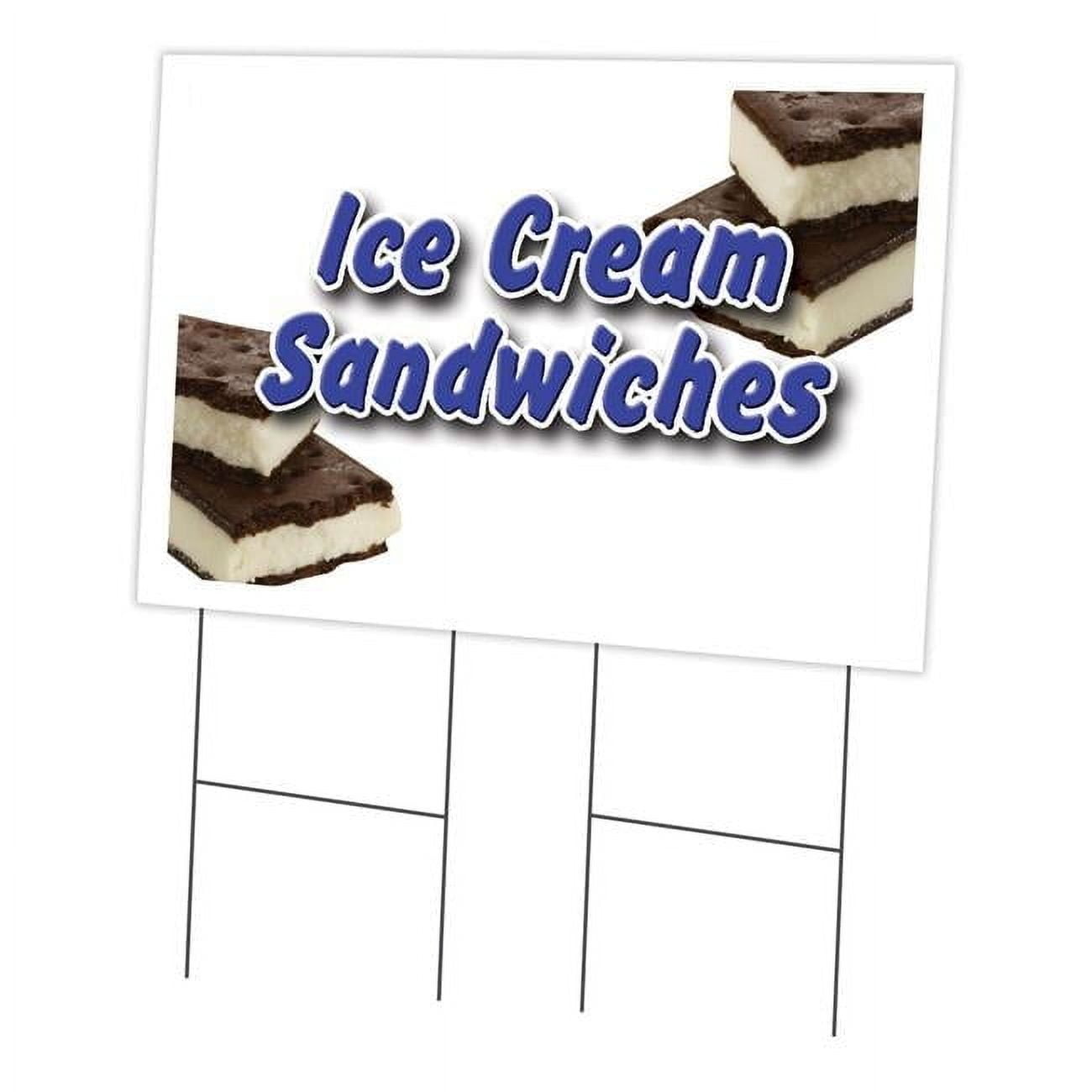 24 x 36 in. Yard Sign & Stake - Ice Cream Sandwiches - Walmart.com