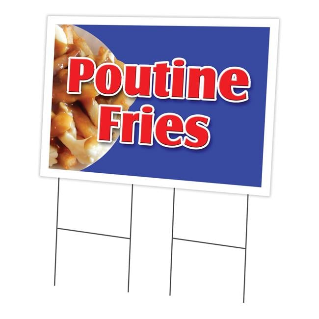 24 x 36 in. Yard Sign & Stake - Poutine Fries - Walmart.com