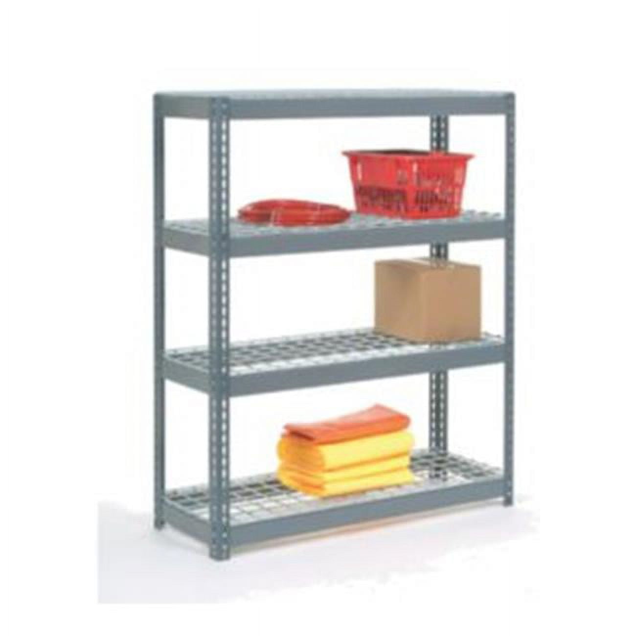 24 x 36 x 96 in. 5 Shelf Wire Deck Rivet Lock Shelving Unit - Walmart.com