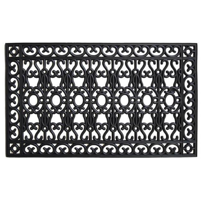 24 x 39 in. Garrisons Gate Rubber Rectangular Doormat, Black - Walmart.com