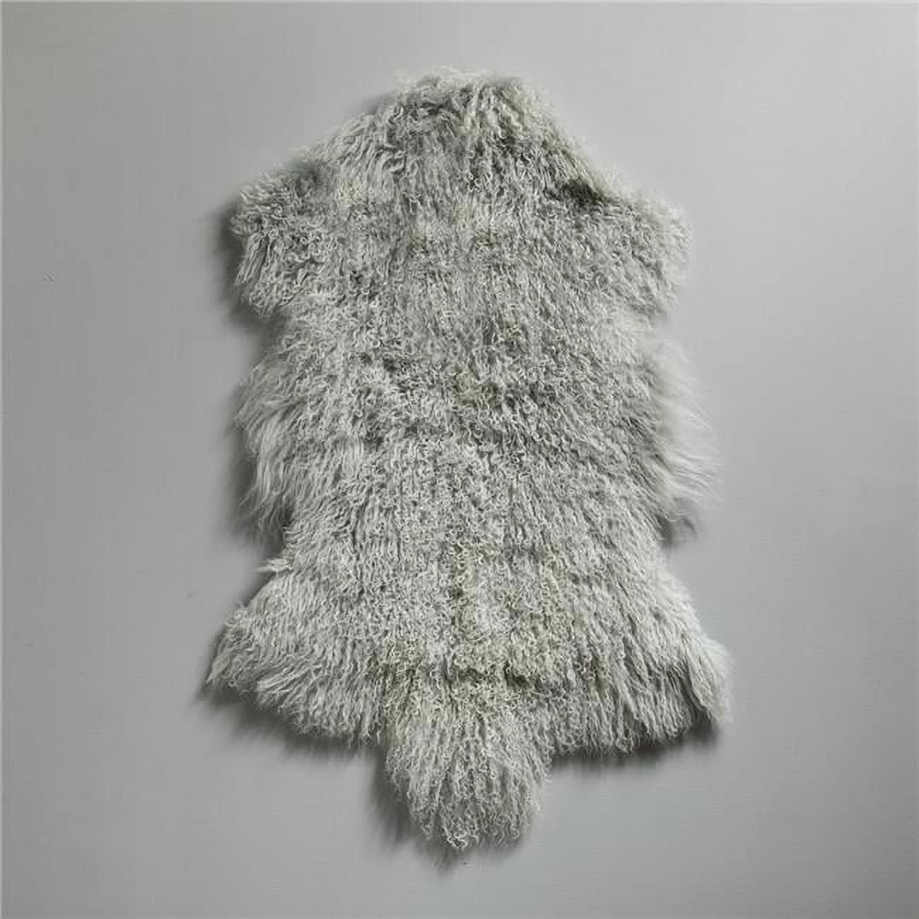 24 x 40 in. Mongolian Lamb Fur Skin Throw, Light Gray - Walmart.com