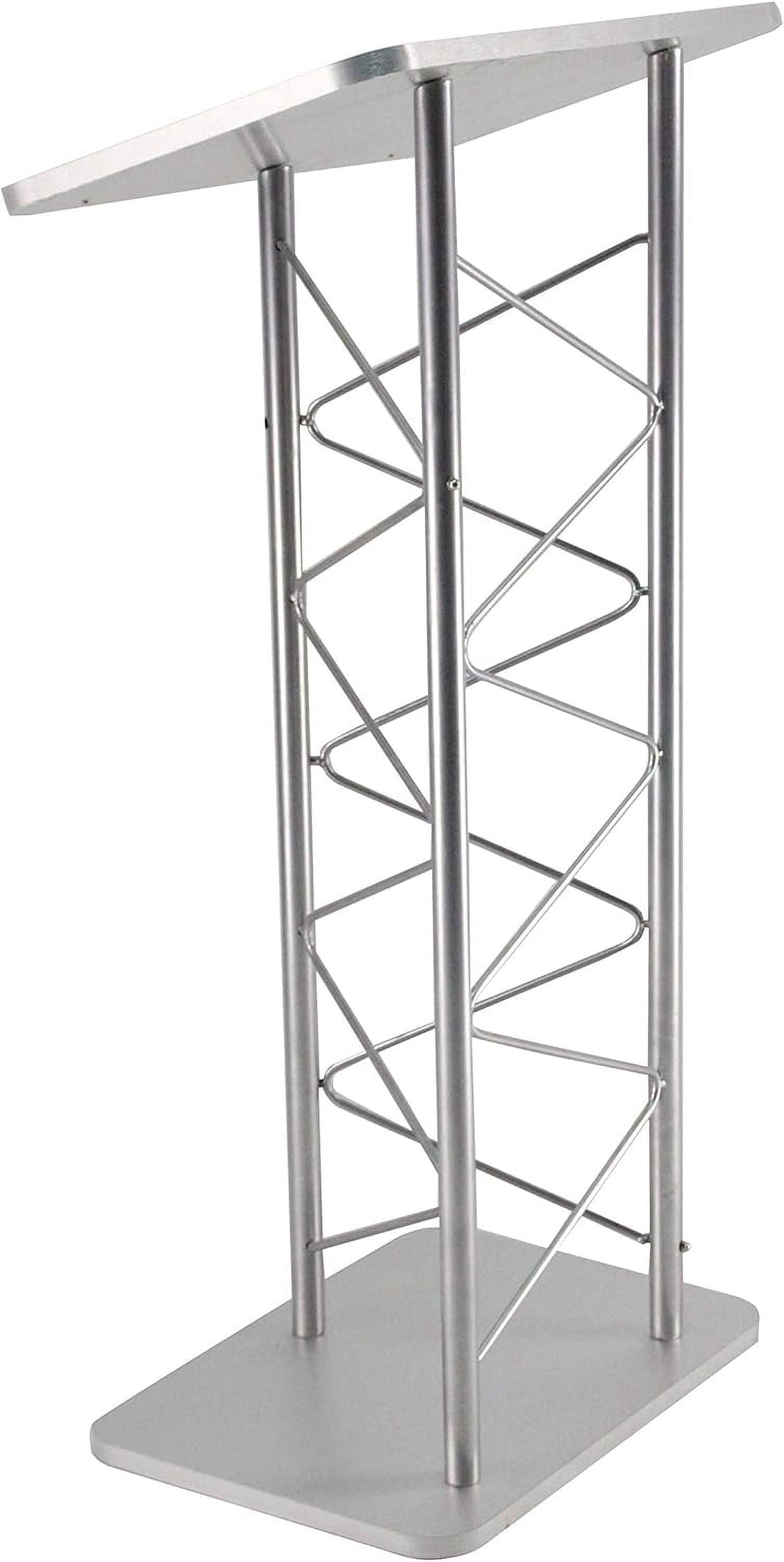 24" x 46.7" x 16" Silver Truss Podium Lectern Pulpit Church School ...