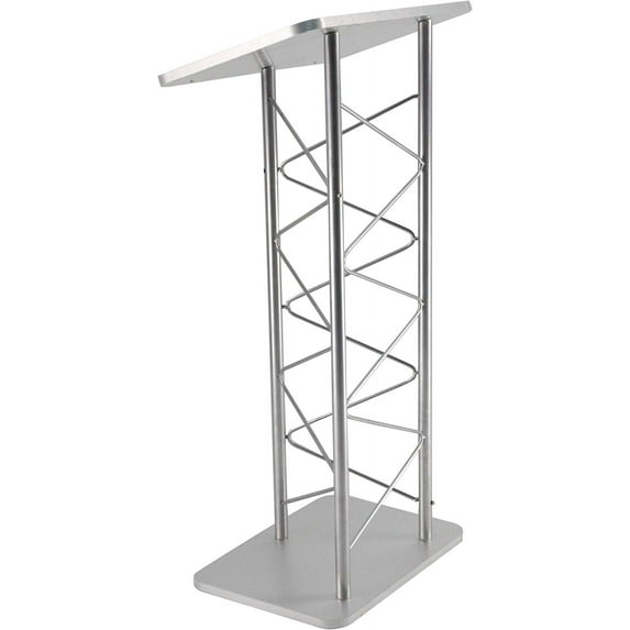 24" x 46.7" x 16" Silver Truss Podium Lectern Pulpit Church School ...