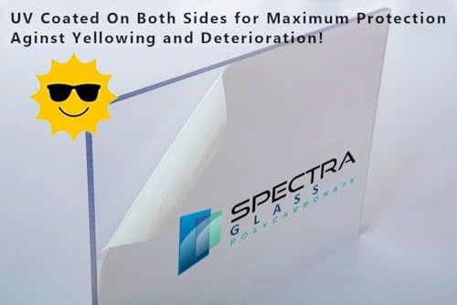 24" x 48" (3/8" Thick) Spectra Glass Clear Polycarbonate Lexann Plastic ...