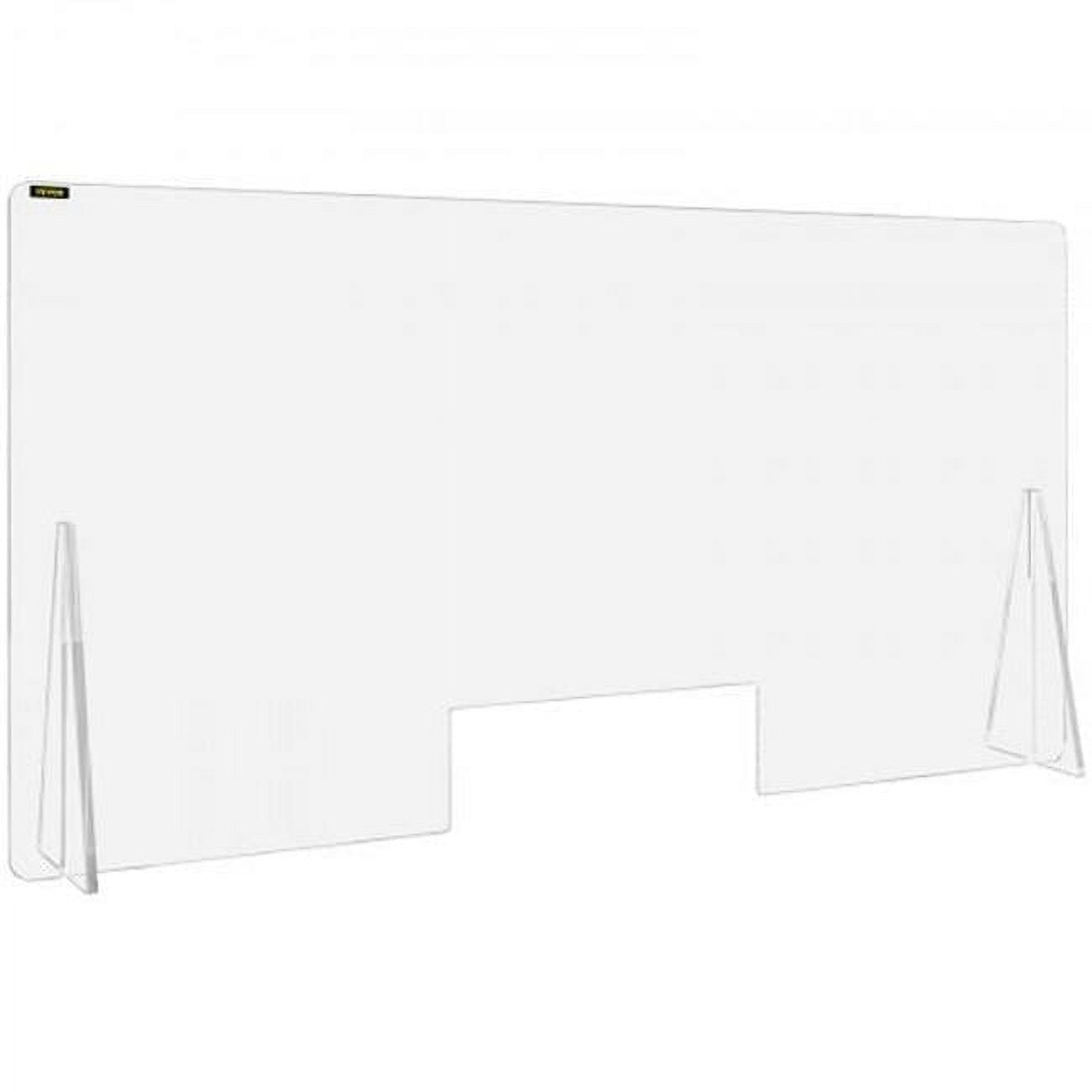 24 x 48 in. Acrylic Shield Sneeze Guard for Counter for 0.2 in. Desk ...