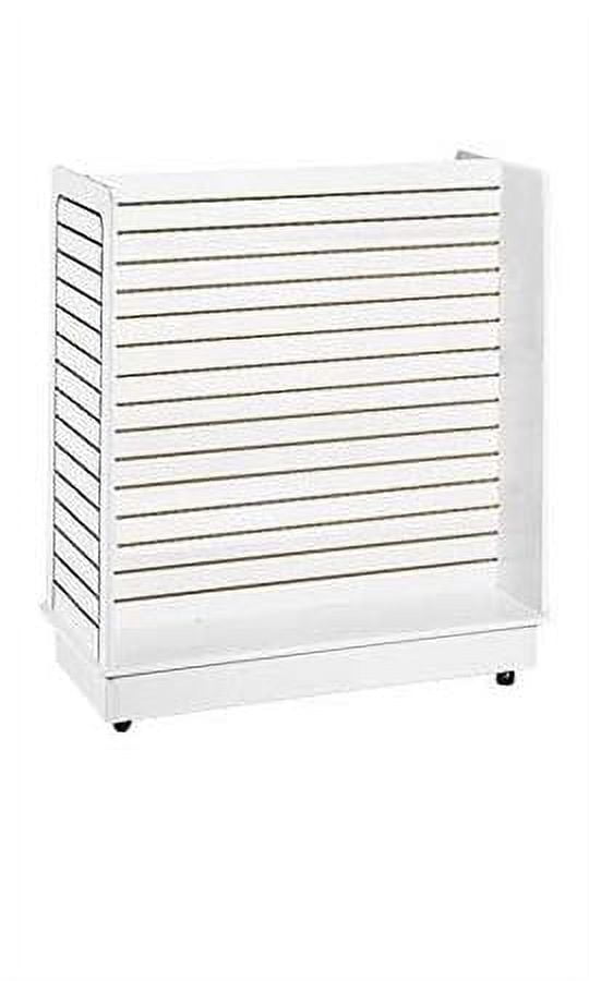 24 x 48 x 54 inch White Slatwall Gondola with Wheels - Moveable ...