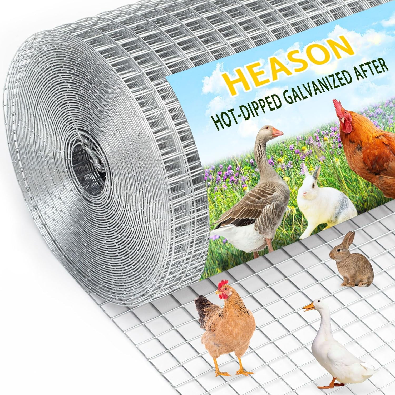 24 in x 50 ft 1/2 inch Hardware Cloth 19 Gauge Wire Fencing Galvanized ...