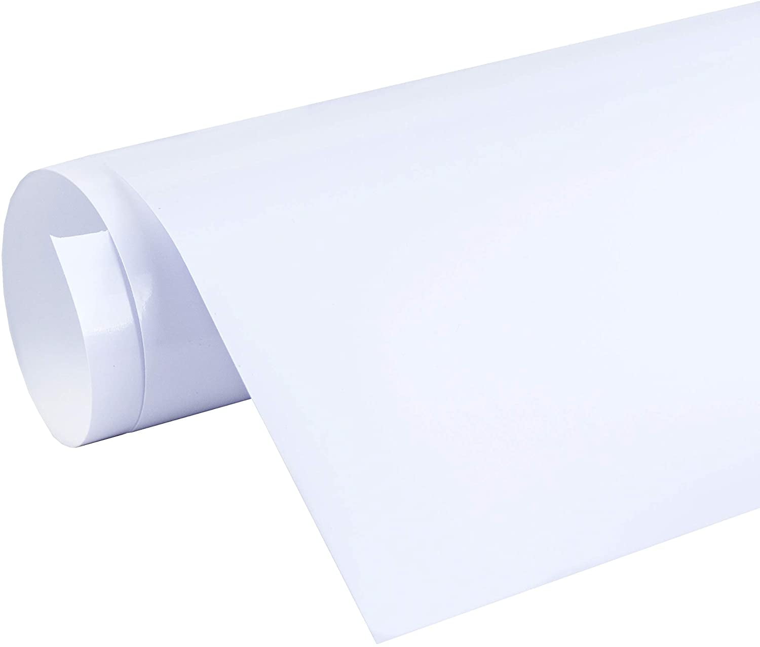 24" x 50 ft Roll of glossy white Repositionable Adhesive-Backed Vinyl ...