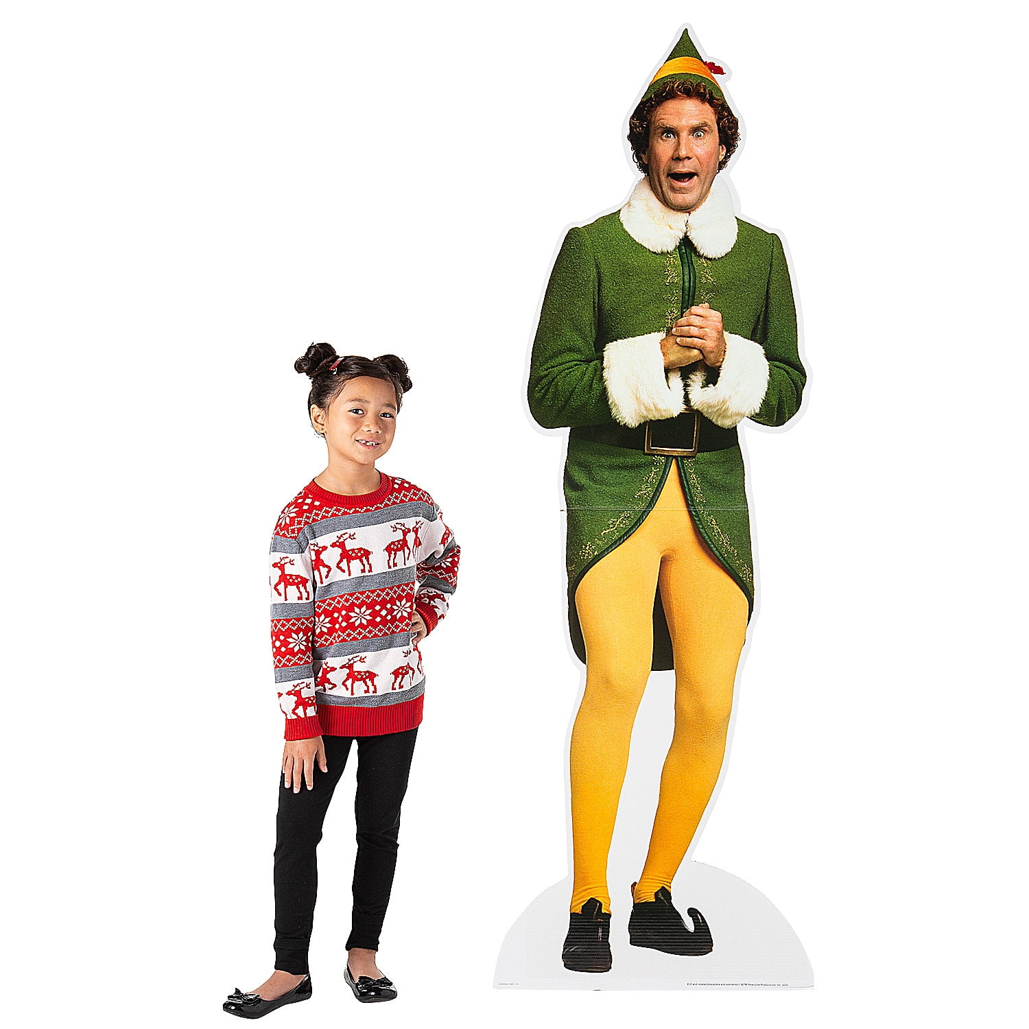 24" x 6 Ft. Happy Buddy the Elf Life-Size Cardboard Cutout Stand-Up ...