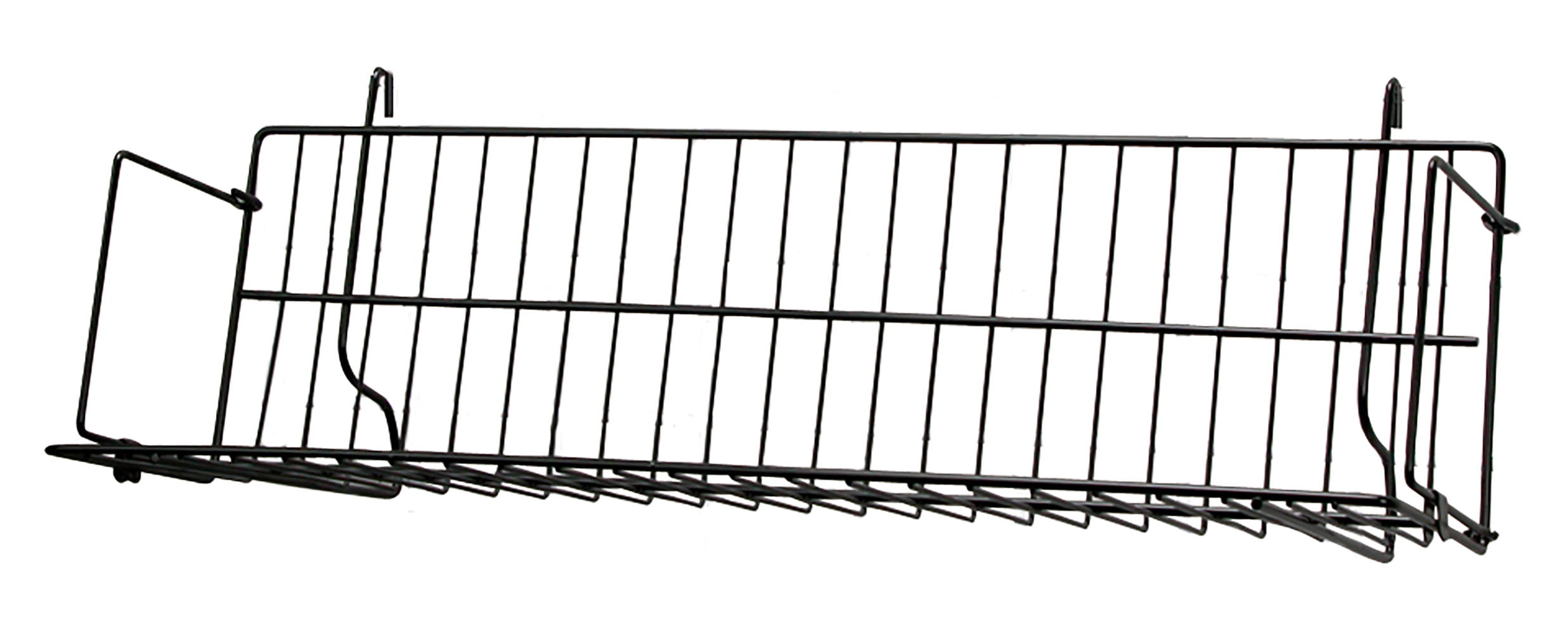 24 x 6 x 6 ½ inch Black CD/DVD/Cassette Shelf - For Wire Grid - Walmart.com