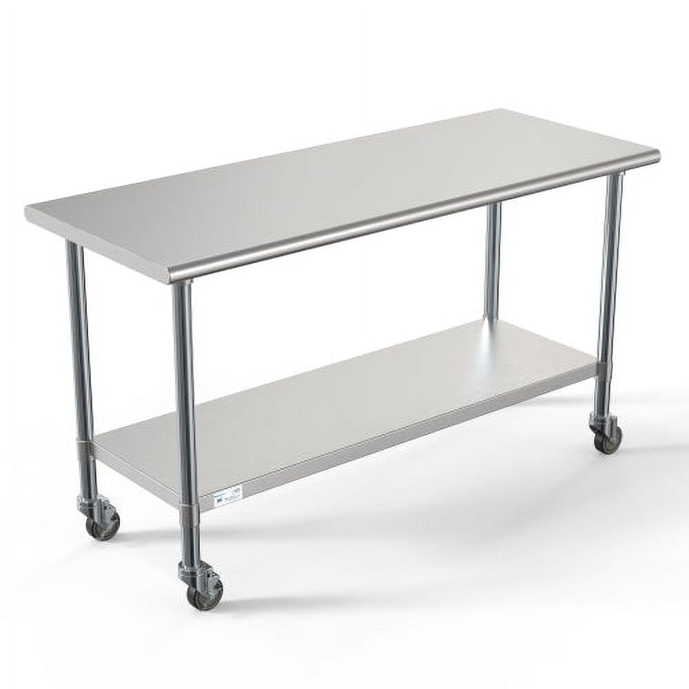 Koolmore 24" x 60" 18-Gauge 304 Stainless Steel Kitchen Work Table with ...