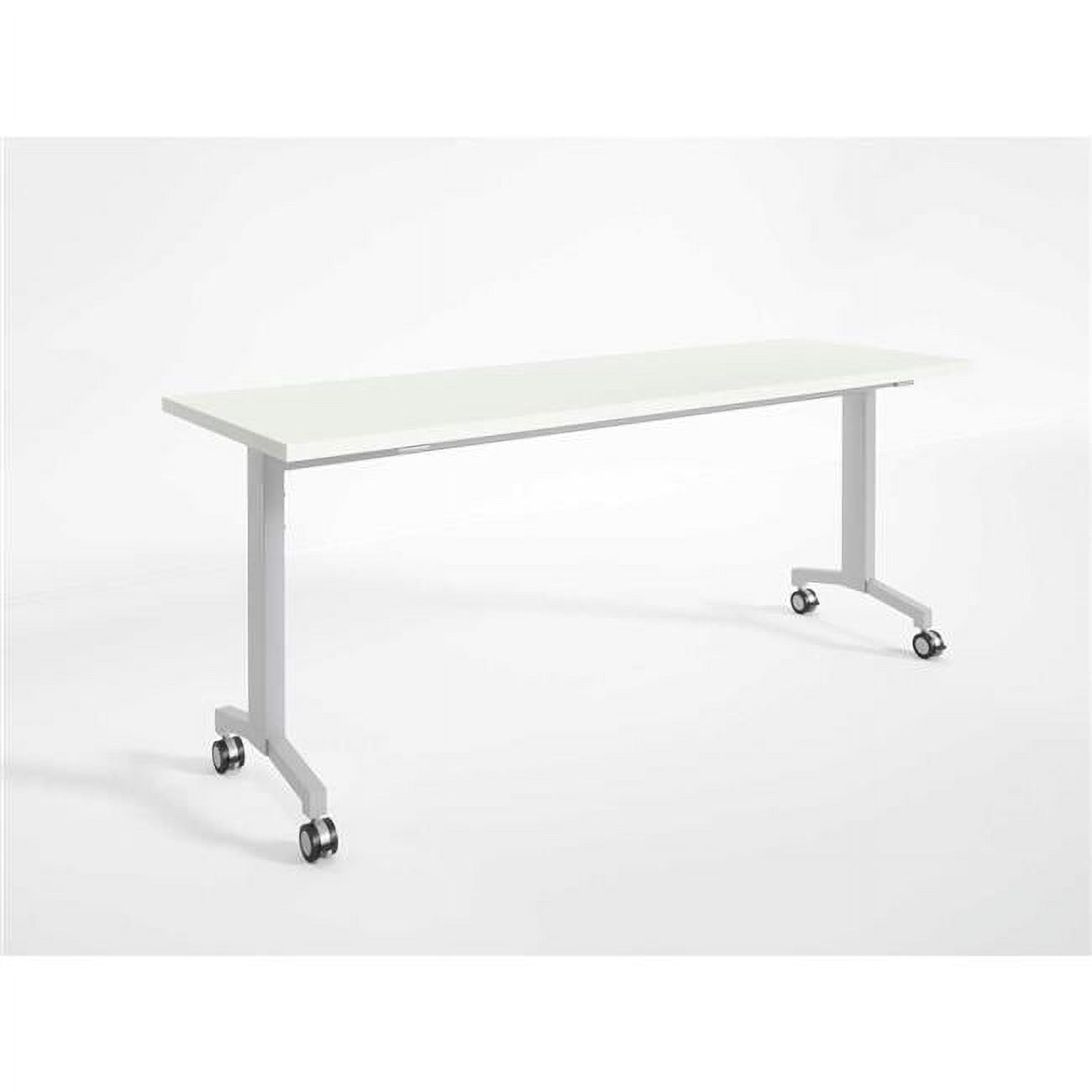 24 x 60 in. R-Style Series White with Silver Base RightAngle Flip ...