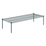 24" x 60" x 14" Green Epoxy Wire Storage Shelf, Dunnage Rack, 1 Tier ...